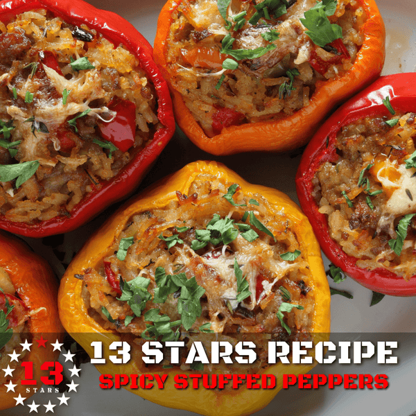 13 Stars - Hot Sauce - Recipes - Spicy Stuffed Peppers - 13 Stars Hot Sauce